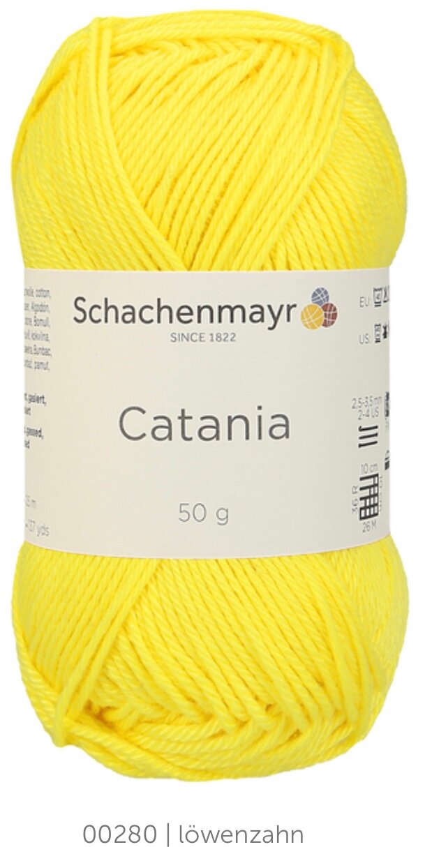 Catania /Катания/ пряжа Schachenmayr Originals, MEZ, 9801210 (00280, lowenzahn (одуванчик), желтый)