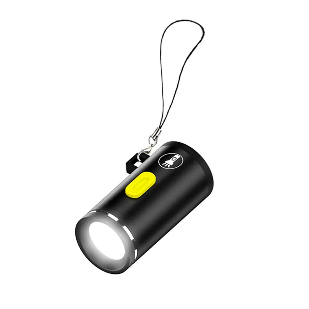 Alloet Мини-фонарик USB A Black 1Pcs