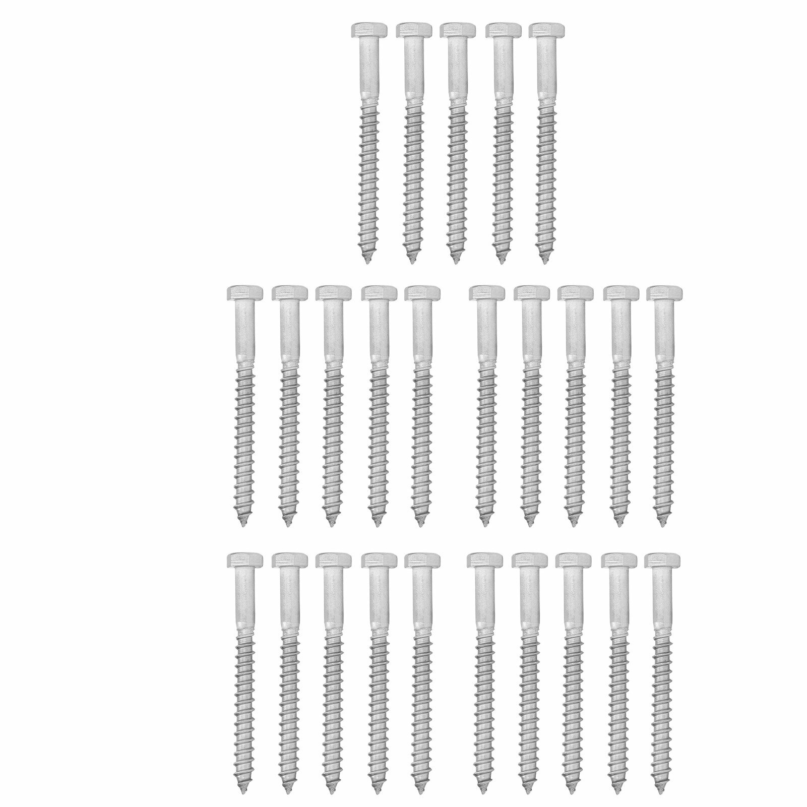 Саморезы по дереву с полурезьбой из нержавеющей стали 304, шестигранные, M8x80 мм.