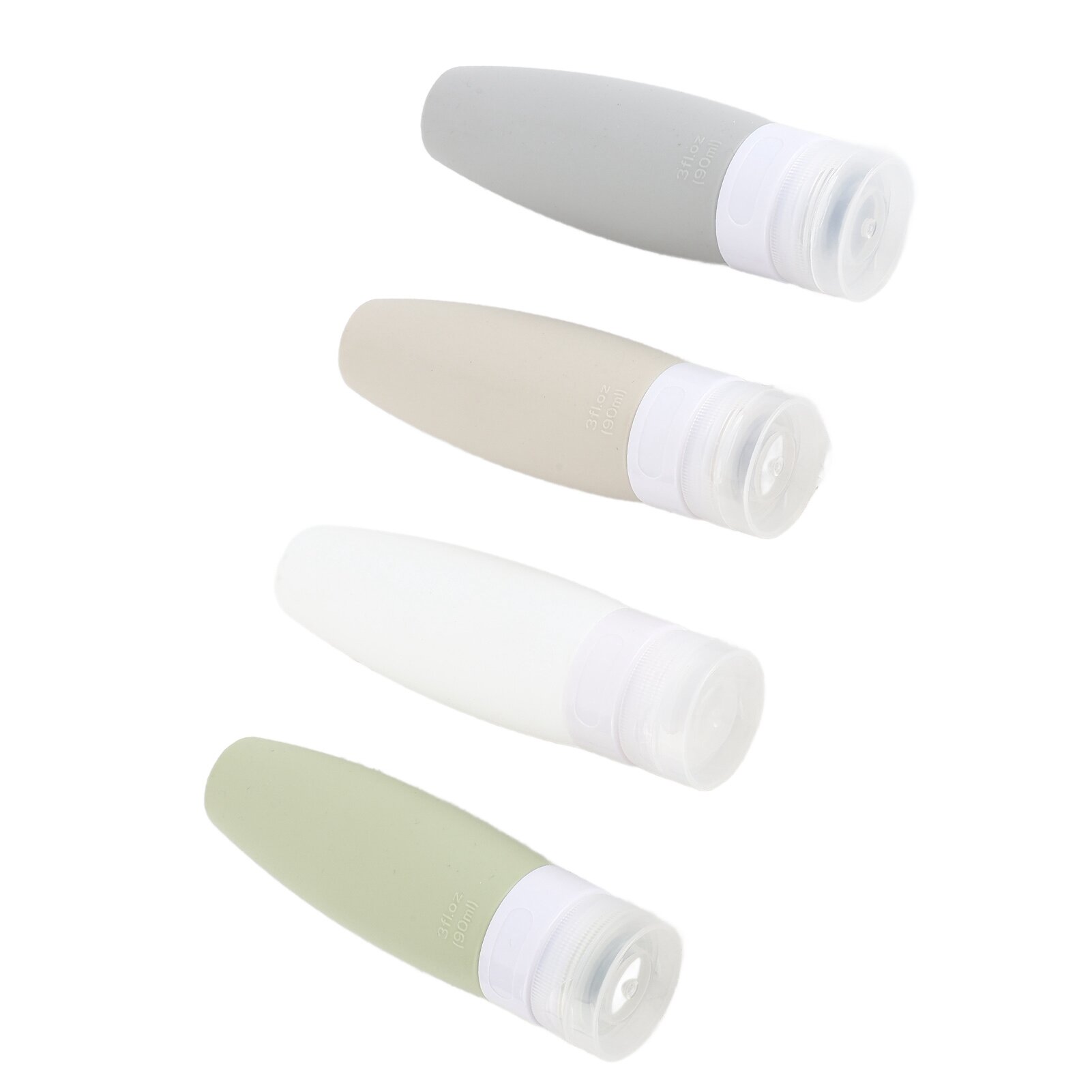 Пустая бутылка-дозатор, силиконовый многоразовый контейнер для шампуня, дорожная бутылка для мытья тела, 90 мл