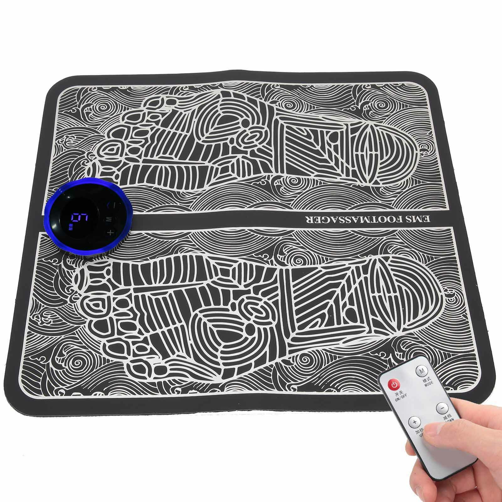 EMS массажер для ног, электрический массажный коврик, стимулятор мышц, дистанционное управление, формирующая подушка для ног