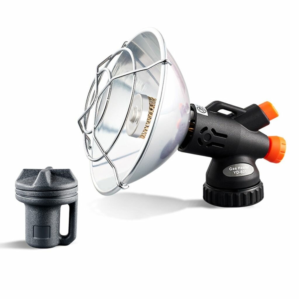 (1 комплект) Мини-портативный газовый обогреватель кассетного типа-черный