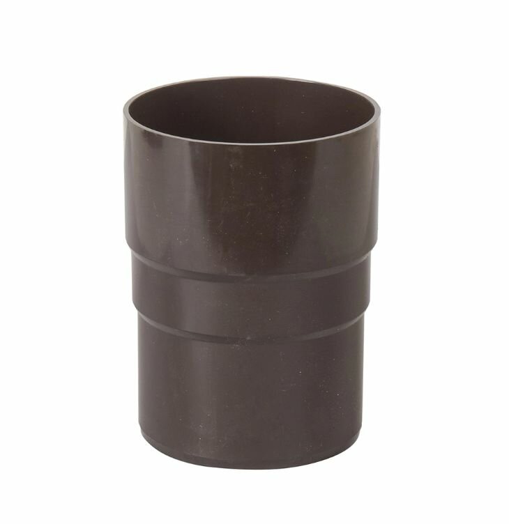 Муфта водосточной трубы Gamrat 63 мм темно-коричневая RAL 8019