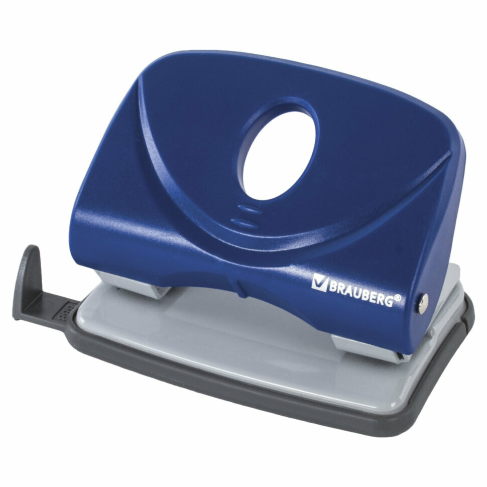 Дырокол BRAUBERG "Original", до 20 листов, синий, 222540, 222540