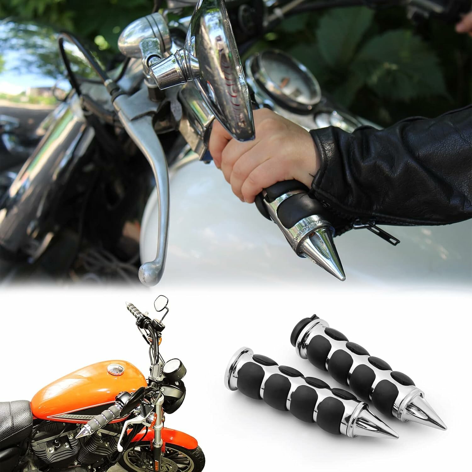 2 шт мотоциклетные рули, 25-миллиметровые грипсы с силовым захватом для Harley Kawasaki Suzuki