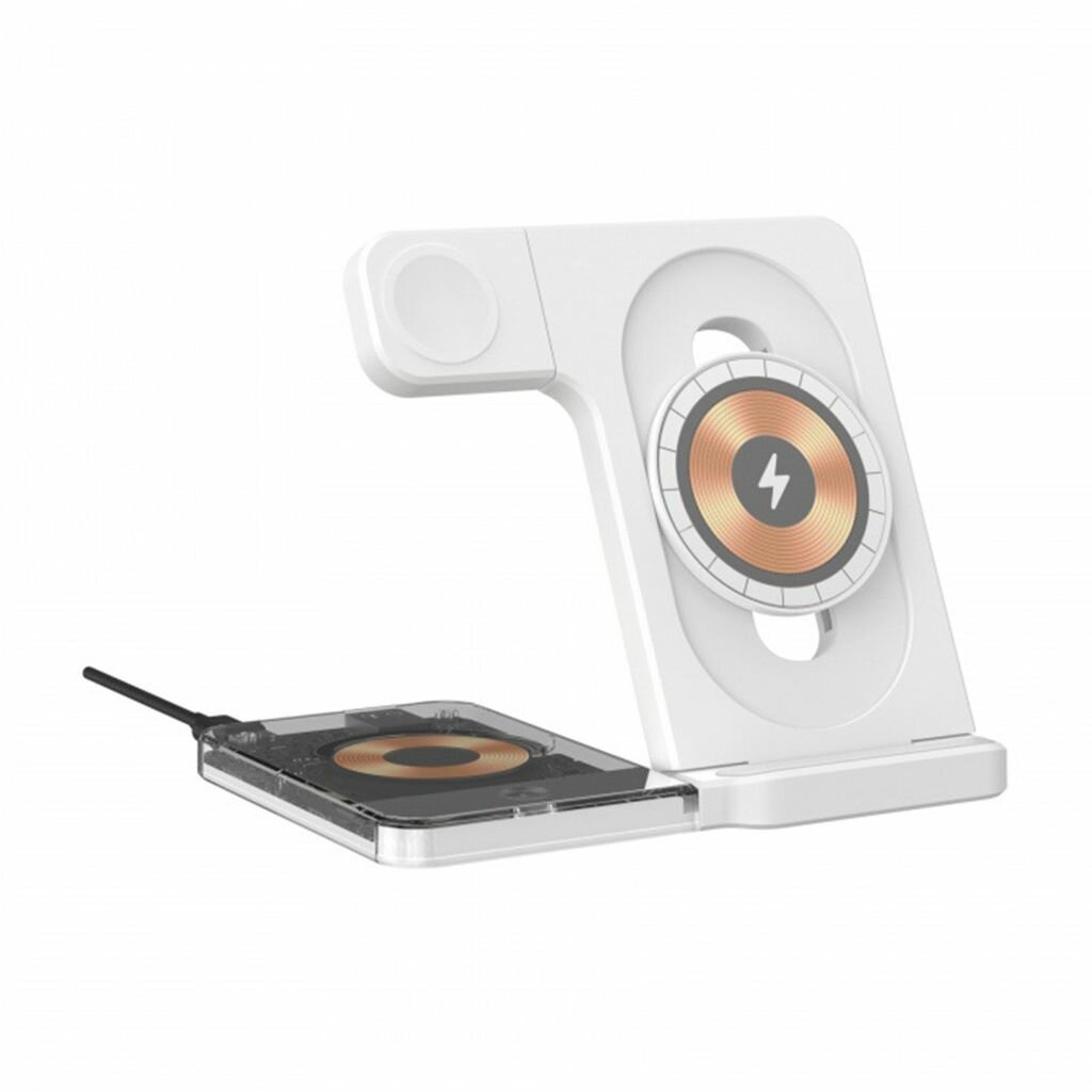 Зарядная док-станция мощностью 15 Вт с подставкой для ночного освещения телефона, часов, наушников, магнитный держатель