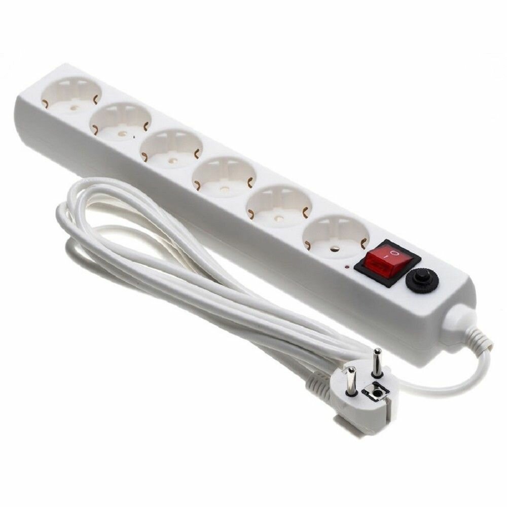 Buro Сетевые фильтры Сетевой фильтр, 6 розеток, 3 метра, 600SH - 16 - 3 - W , белый коробка