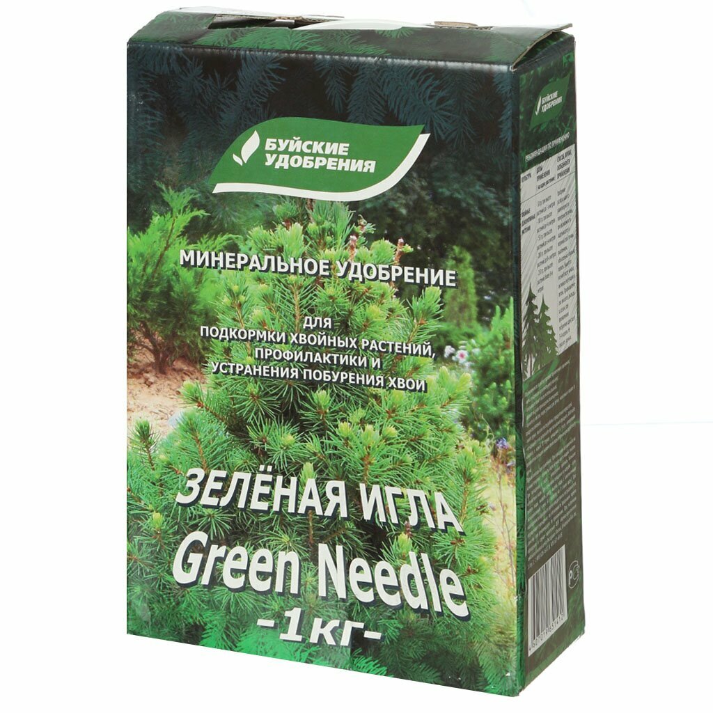 Удобрение для хвойных Зелёная игла, минеральное, 1 кг, против побурения хвои