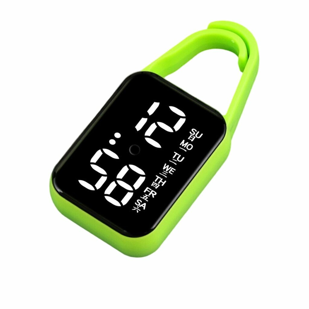 Квадратные настенные часы-Флуоресцентно-Зеленый