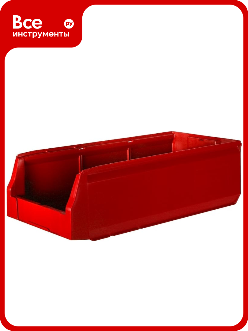 Пластиковый ящик для метизов Пластик Система красный 12.405.2, Лоток для метизов складской
