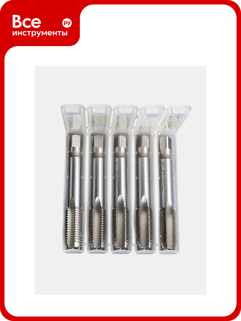 Метчик машинно-ручной росинструмент 12 х 1,75 ,1 штука для глухих отверстий, ГОСТ 3266-81 Р6М5, упаковка 5 шт: