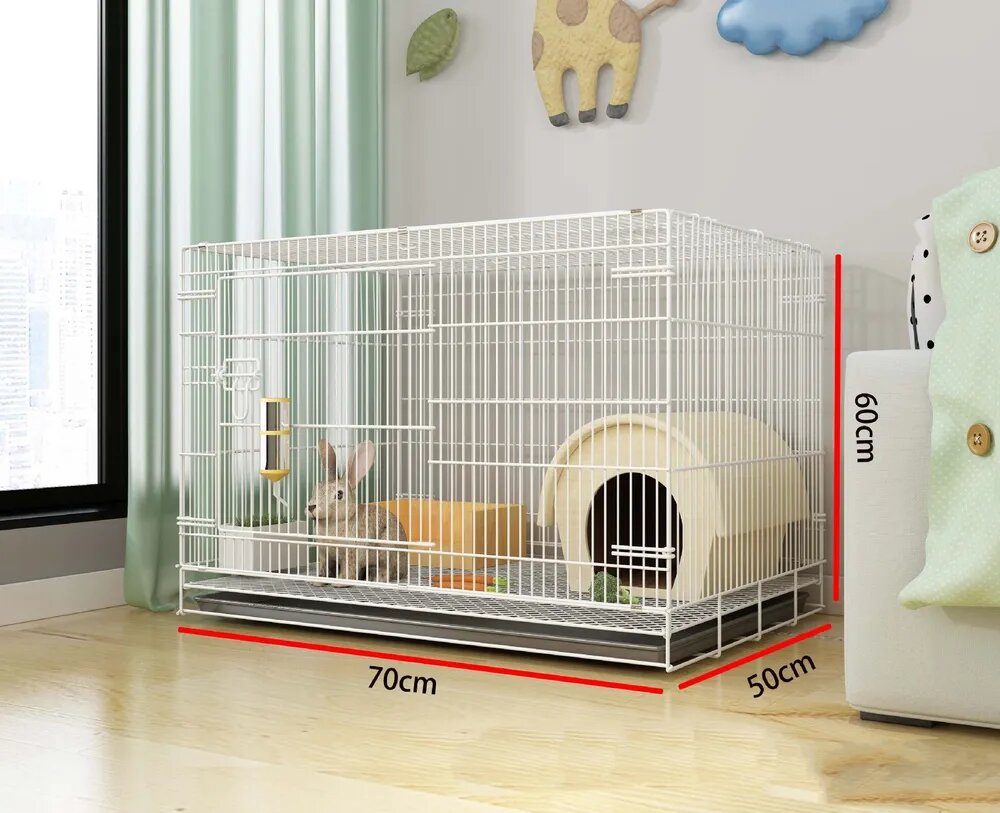 Клетка для животных xiaoyatou, белая, с выдвижным поддоном, дверным замком