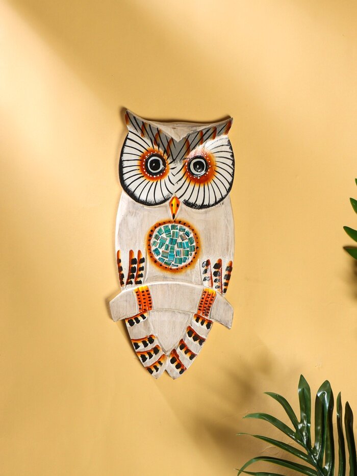 Панно «Совушка на ветке», 15×1.5×32 см, дерево