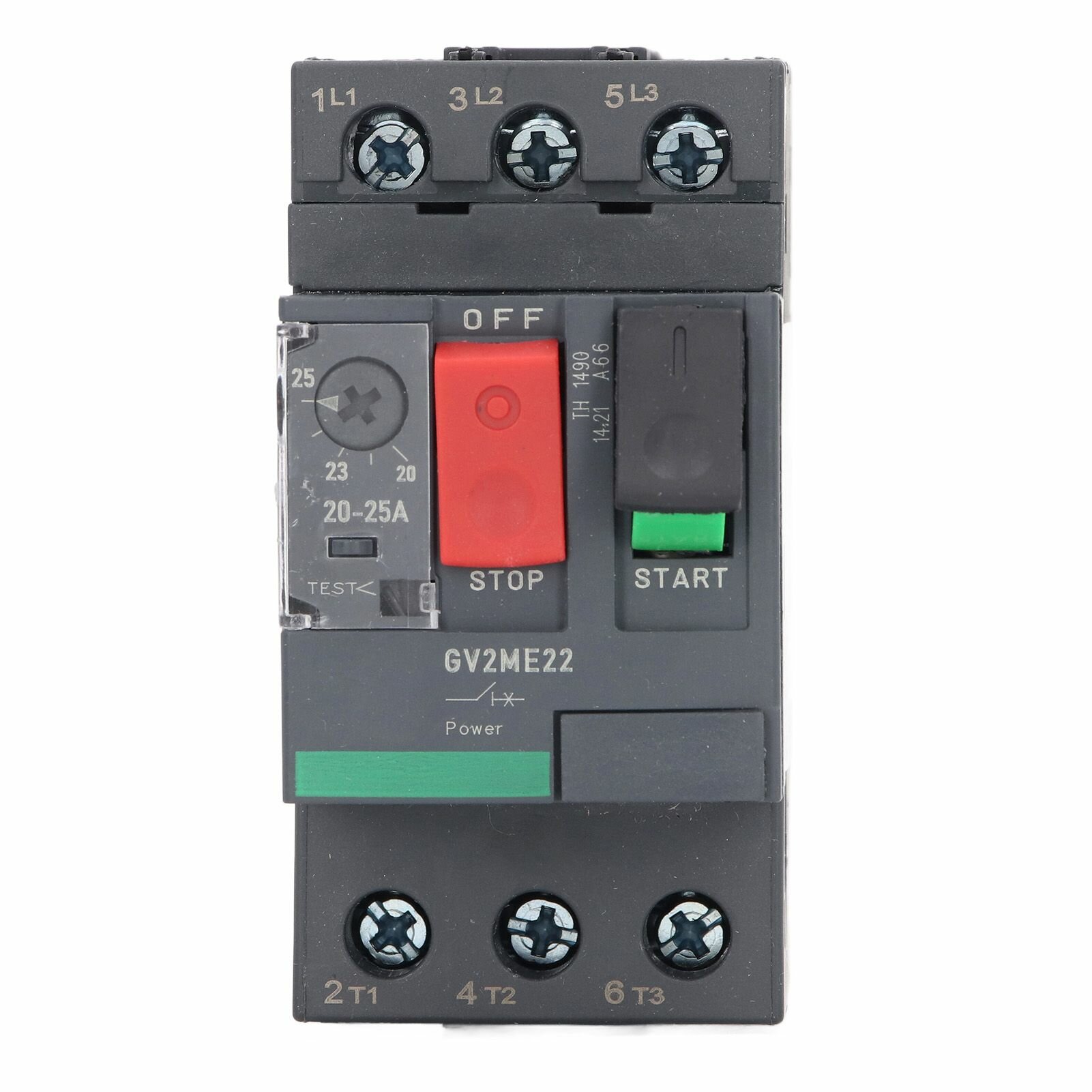 Автоматический выключатель двигателя Защита от перегрузки Термомагнитный монтаж на рейке Кнопка ручного пуска двигателя AC690V GV2 ME22 20 25A