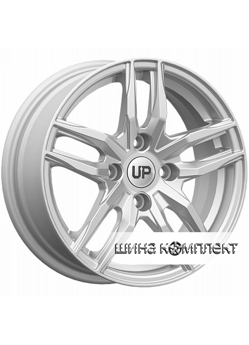 Колесный диск Wheels UP Up125 6x15 4x108 ET27 65,1 Silver Classic литой для автомобиля