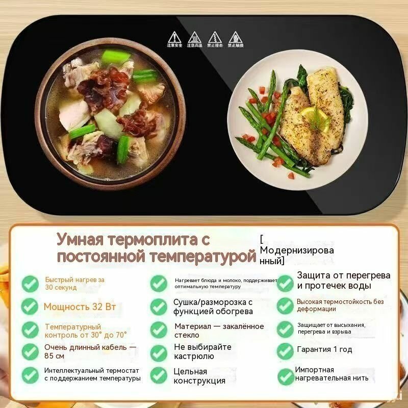Эксклюзивный аксессуар для подогрева кулинарных шедевров и вин с функцией термоконтроля и защитой от ожогов