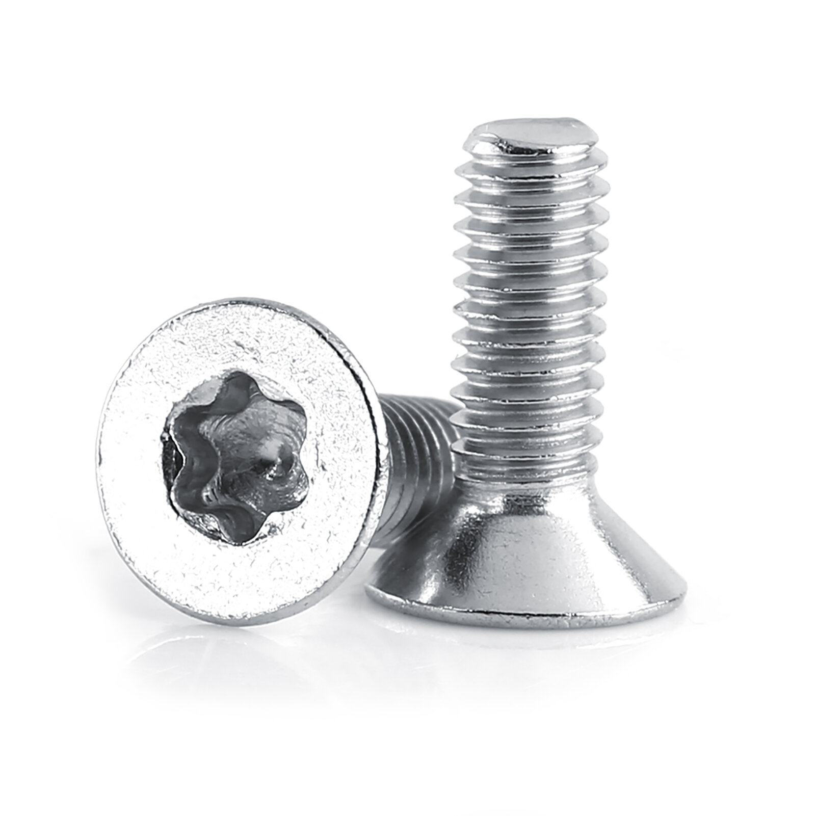 Винт-звездочка M4 с плоской головкой и цилиндрической головкой, нержавеющая сталь 304 (M4×10)