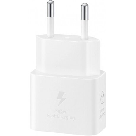 Сетевое зарядное устройство Samsung USB Type-C 25Вт EP-T2510XWEGEU с кабелем USB Type-C, белое