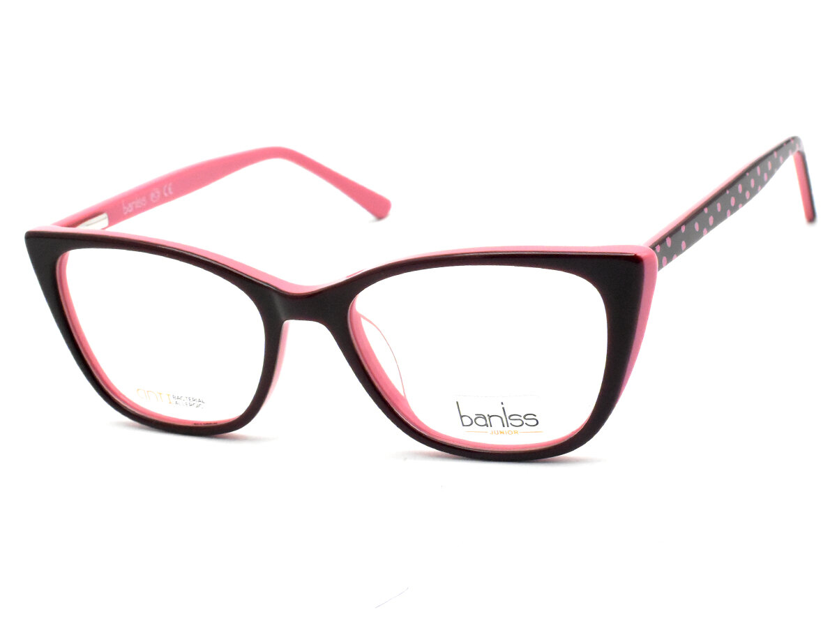 Оправа для очков BANISS BSJ5124 C03 пол Детские форма оправы Кошачий глаз цвет оправы Красный-Бордовый