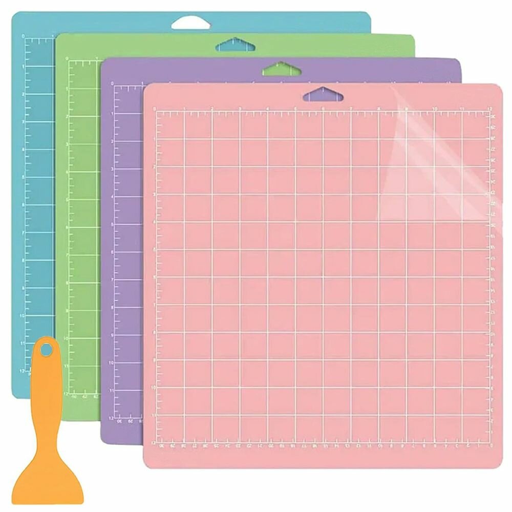 4 комплекта противоскользящих режущих ковриков с 1 скребком для шитья, квилтинга и рукоделия