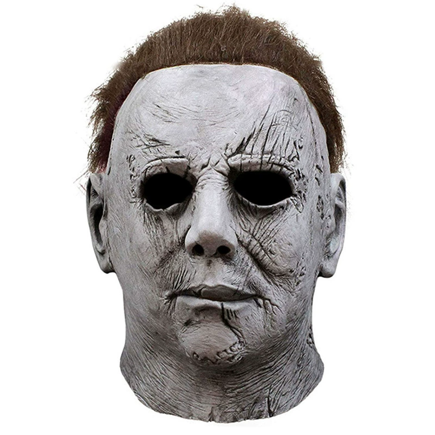Major Mask Killing White Ghost Mike Myers Mask Horror Latex Headgear Scary Prop, Цвет: Серый, Вес: 300г, Размер: 24*26см, Материал: Латекс, В комплект входят: 1*Маска
