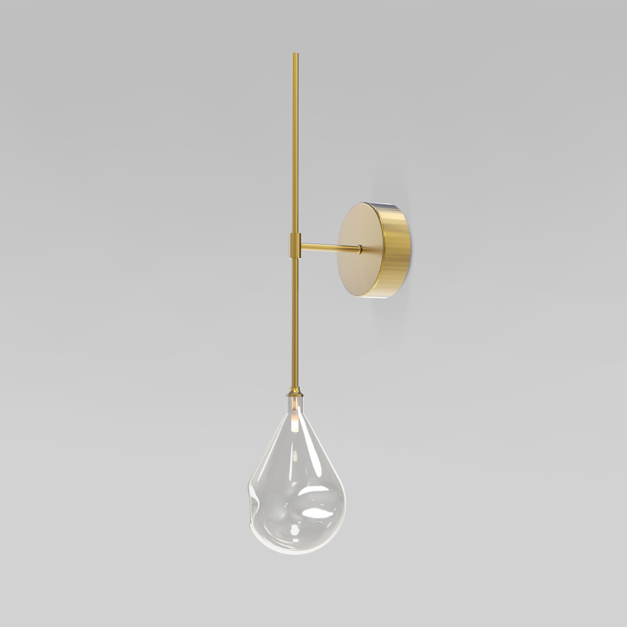 Бра / Настенный светильник со стеклянным плафоном Eurosvet Birne 201002, G4, 3 Вт, латунь, IP20