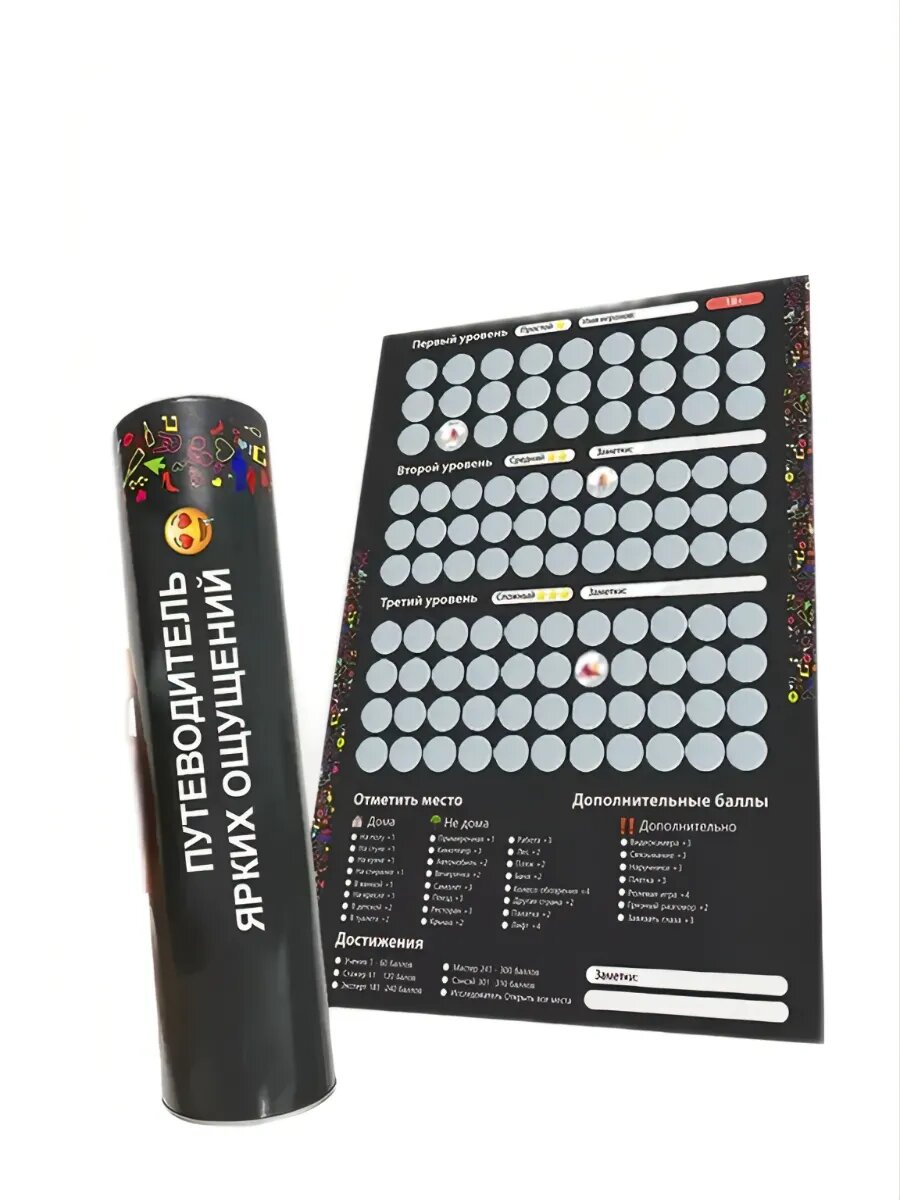 Настольная секс-игра для пар "Постельный путеводитель" в тубусе