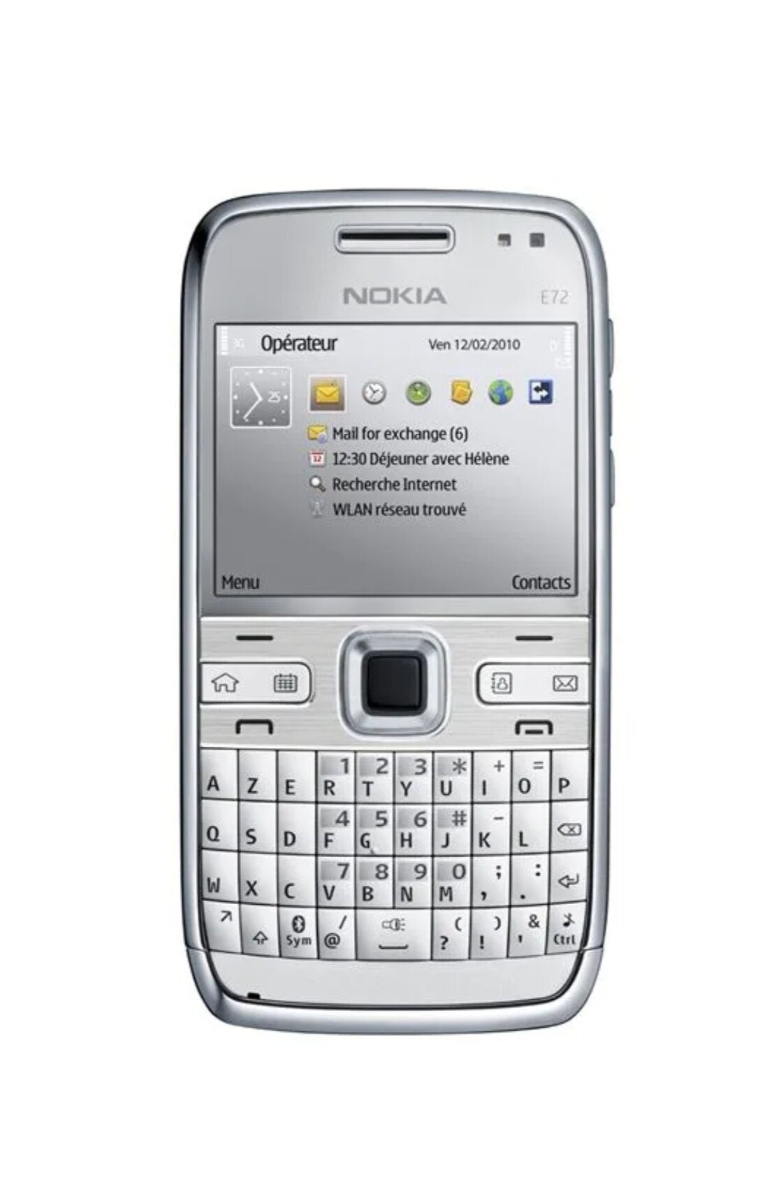 Мобильный телефон Nokia E72 3G, Bluetooth 5MP, GPS, WIFI, FM , серебро (Silver)