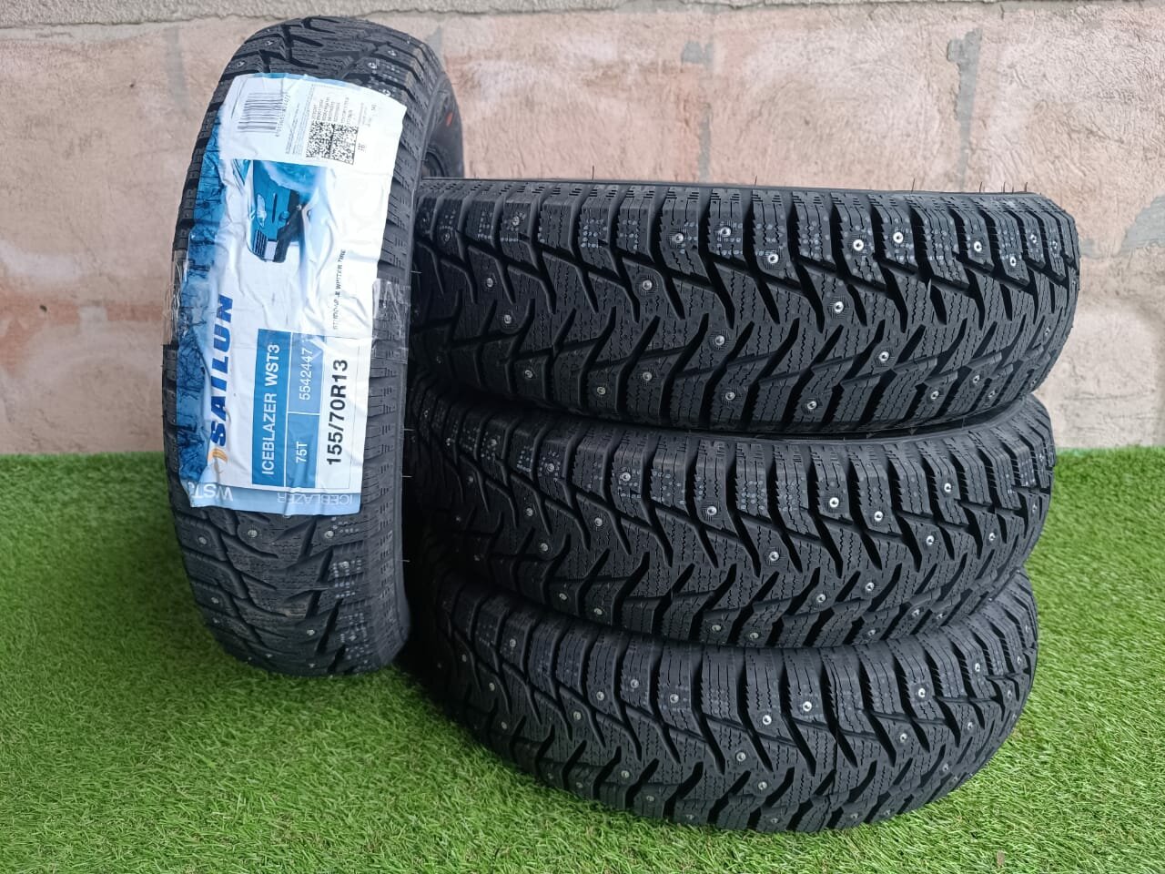 Зимние шипованные шины Sailun Ice Blazer WST3 155/70R13 75T, 2025 года для Деу Матиз