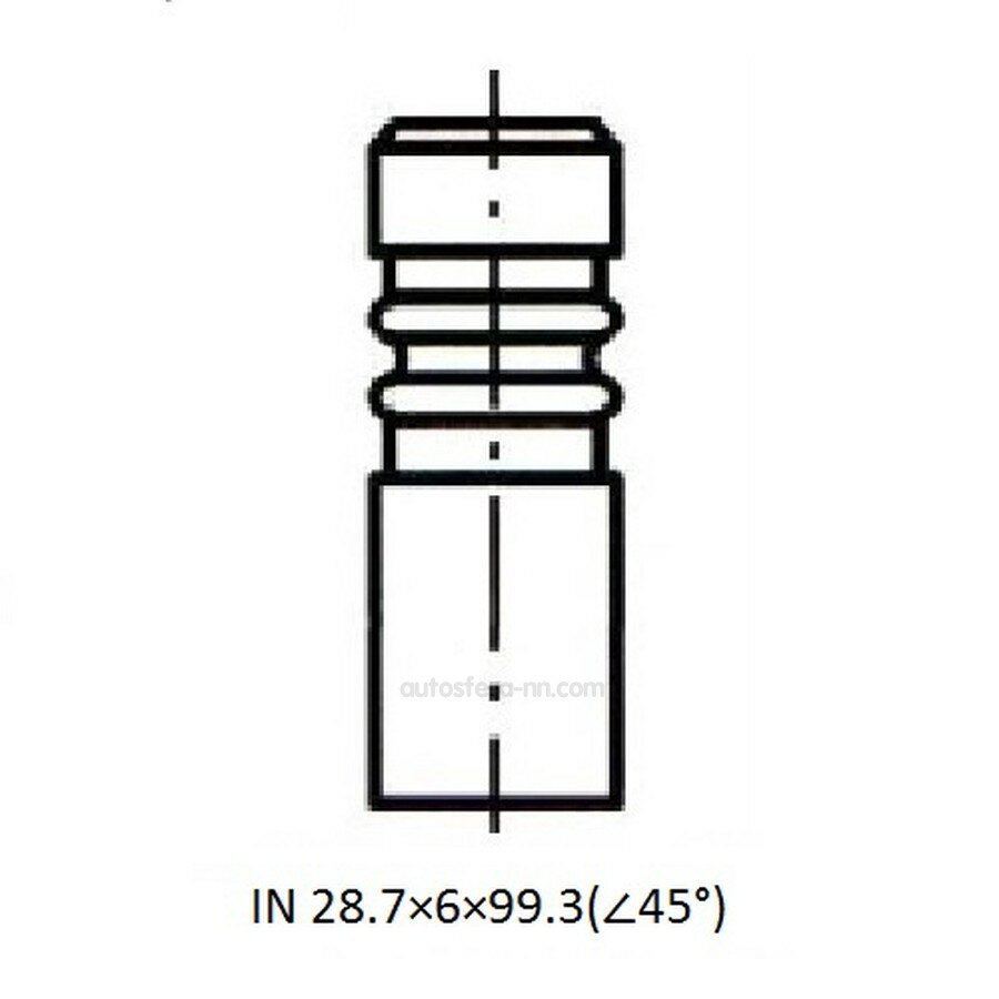 ZIKMAR Z17480R клапан ДВС IN 28.8699.5 AUDI A4, A5/S5, A6, A7, A8, Q5, Q7, Q8, VW PHAETON, TOUAREG, PORSCHE CAYENNE, PANAMERA 2.7/3.0 V6 TDI/ 4.2 V8 TDI 04-