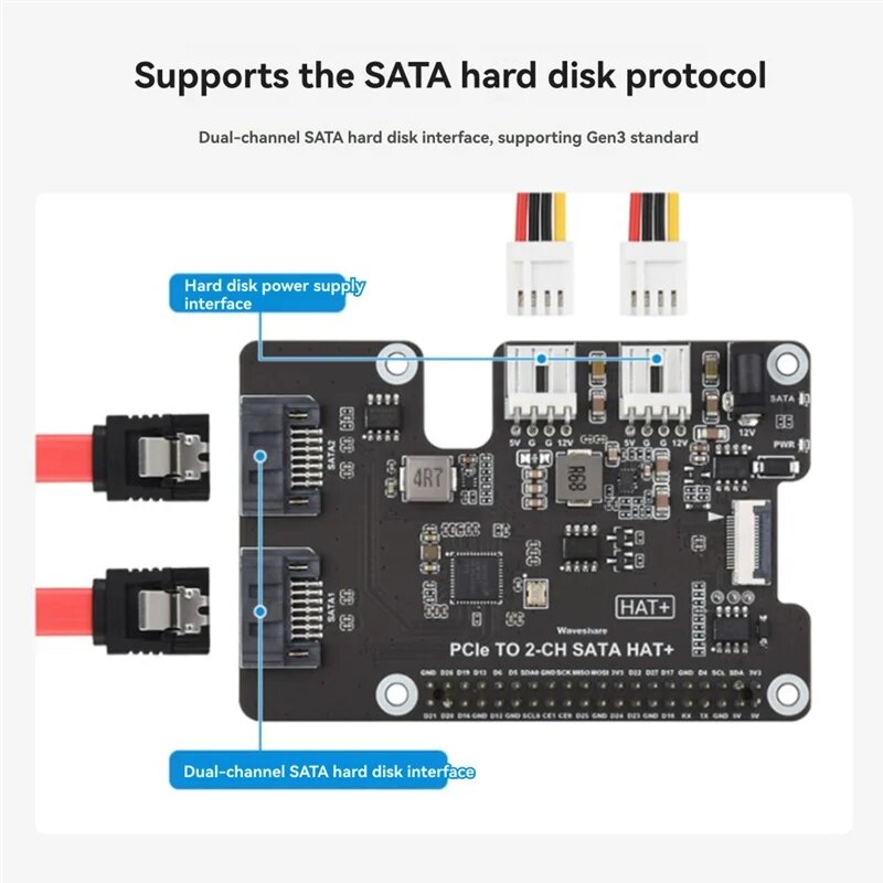 L22A-SATA HAT для Raspberry Pi 5