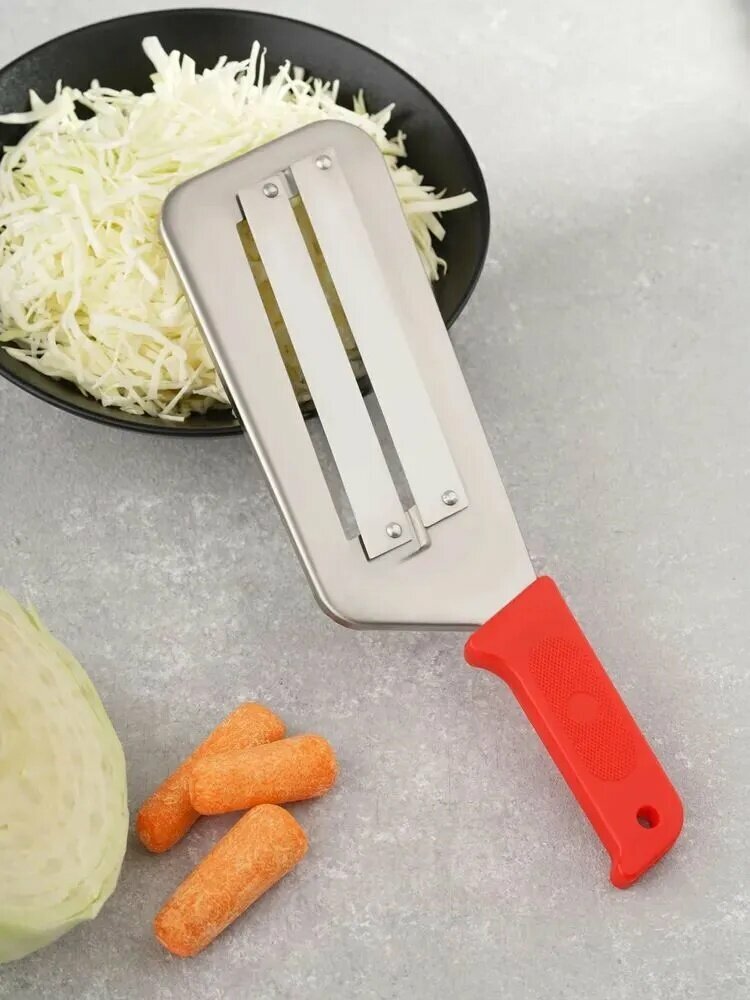 Ручная шинковка с двумя лезвиями - нож для резки капусты, овощей и фруктов. Овощерезка / капусторезка кухонная терка