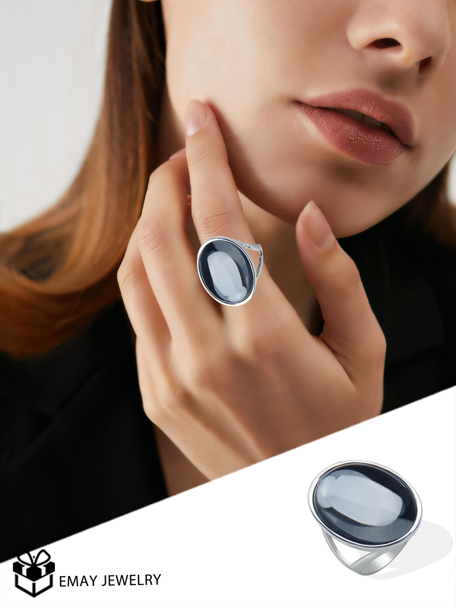 Кольцо, эпоксидная смола, искусственный камень