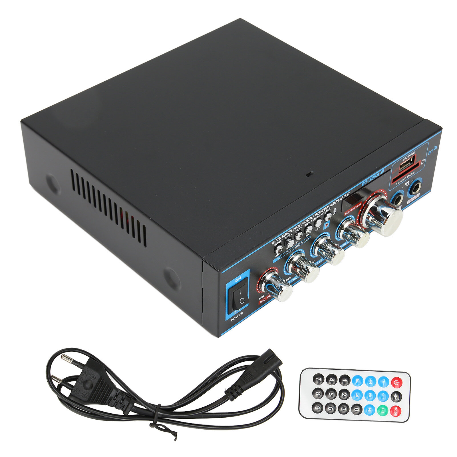 Мини Bluetooth Цифровой Усилитель 2-Канальный Регулятор Громкости Многофункциональный Стереозвук для Домашнего Кинотеатра Динамик EU Plug 220V
