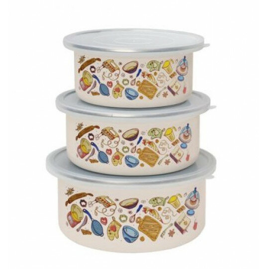 Набор контейнеров эмаль выпечка (1Л,1.5Л,2Л) магнитогорск