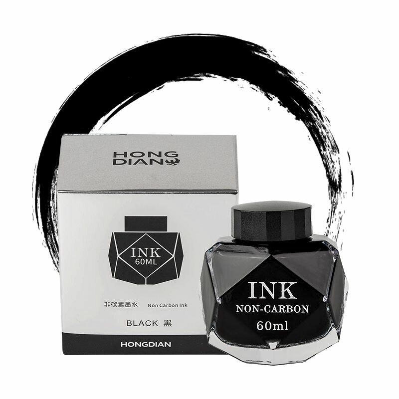 Чернила для перьевых ручек Hongdian, специальные, без углерода, продвинутые, жидкие, чистый синий, черный, красный, 60 мл, не засоряющиеся, алмазные чернила