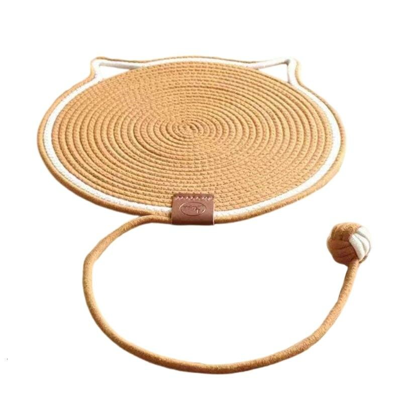 Коврик-точилка для когтей кошек с веревкой из хлопка, Кофе