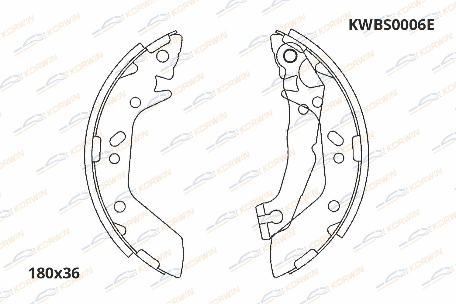 Колодки торм. барабанные зад. ECOLine. Hyundai Accent (LC/Tagaz) 99-