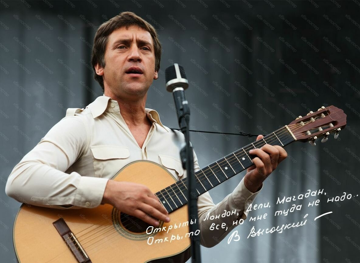 Высоцкий Владимир Семёнович. 21*30 см. Портрет в цвете. А4_0003.