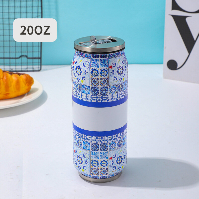 Креативная изолированная кружка в виде банки кока-колы, нержавеющая сталь, легко открывающаяся кружка, напиток, автомобильная кружка, детская соломинка, оптовая продажа