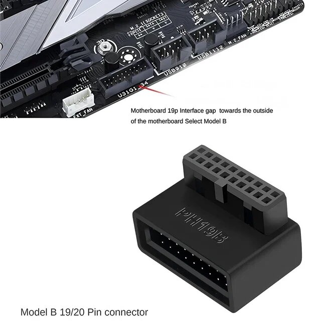 Переходник USB 3.0 19Pin Type B2 (2шт)