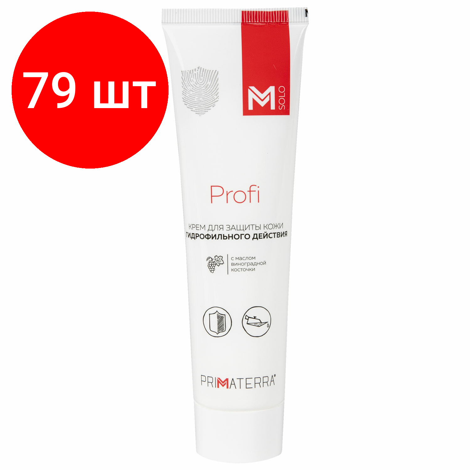 Комплект 79 шт, Крем защитный 100 мл M SOLO PROFI гидрофильный для кожи, от масел, красок, смазок, извести, цемента, 8714