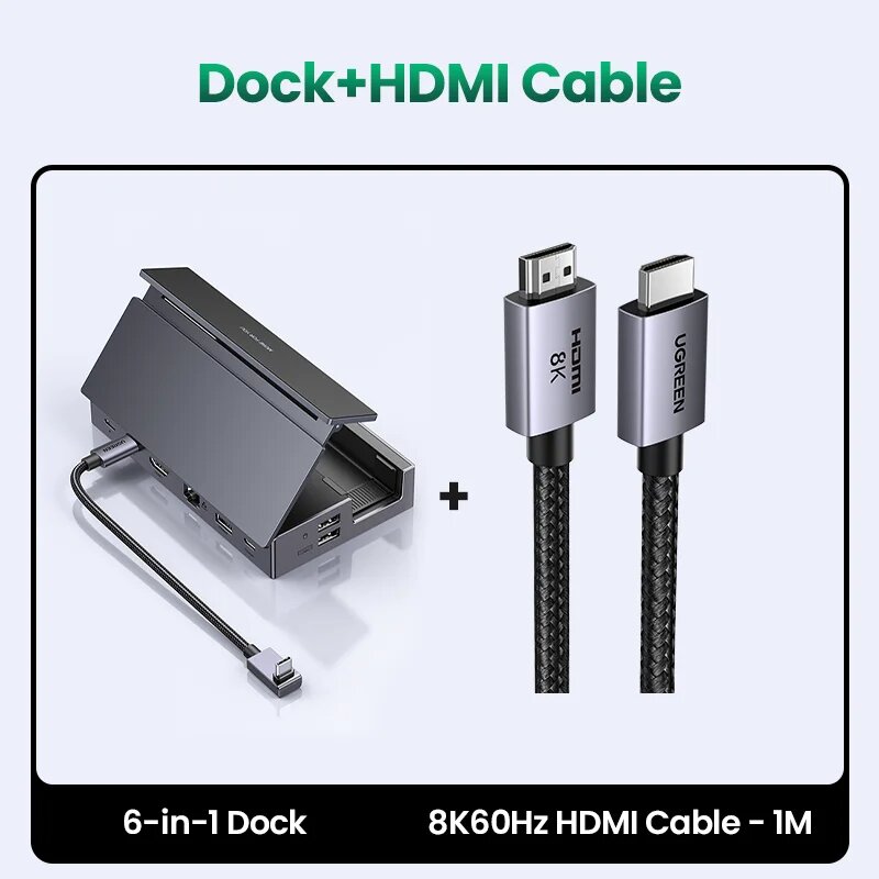 UGREEN Док-станция 9-в-1 для Steam Deck 6-in-1 HDMI Cable