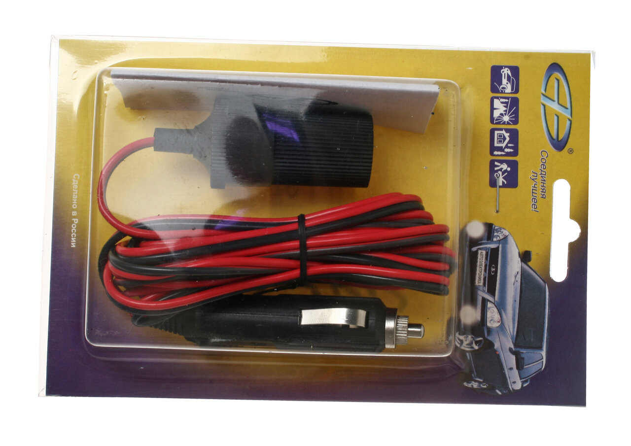 Удлинитель прикуривателя 12V штекер-гнездо 3м. Аэнк