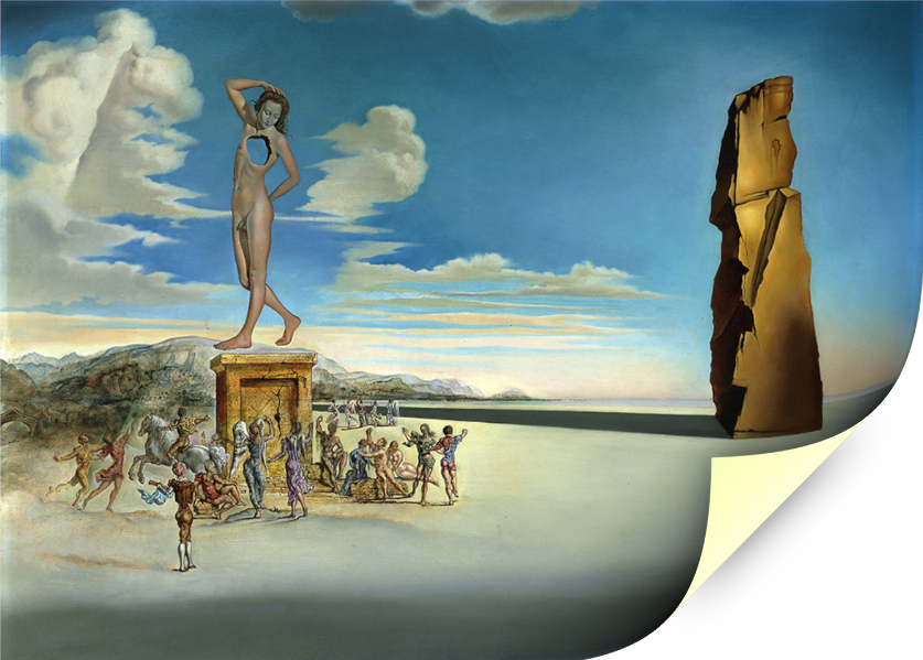 "Божество залива роз", Дали, Сальвадор, картина (репродукция) (100х72 см / без подрамника)