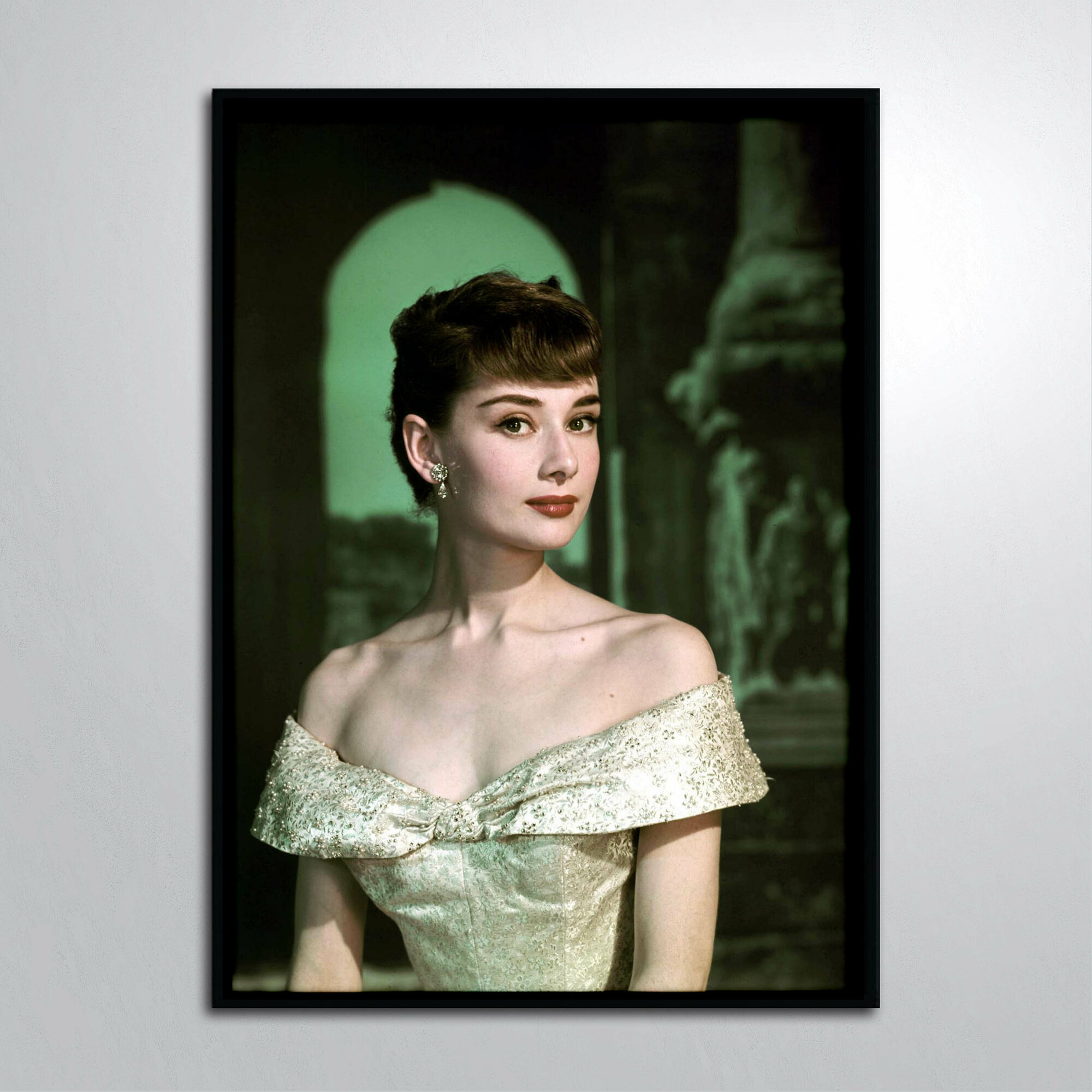 Постер в раме/Винтажный плакат/Римские каникулы (1953) Одри Хепберн Фотография Roman Holiday