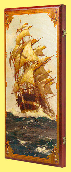 Нарды, шашки Фрегат №2 (большие)