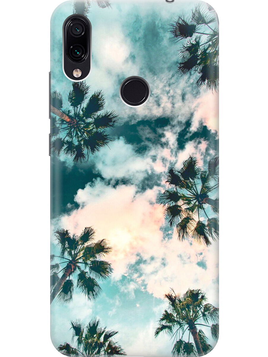 Силиконовый чехол на Xiaomi Redmi Note 7, Note 7 Pro, Сяоми Редми Ноут 7, Ноут 7 Про с принтом "Отдых под пальмами"