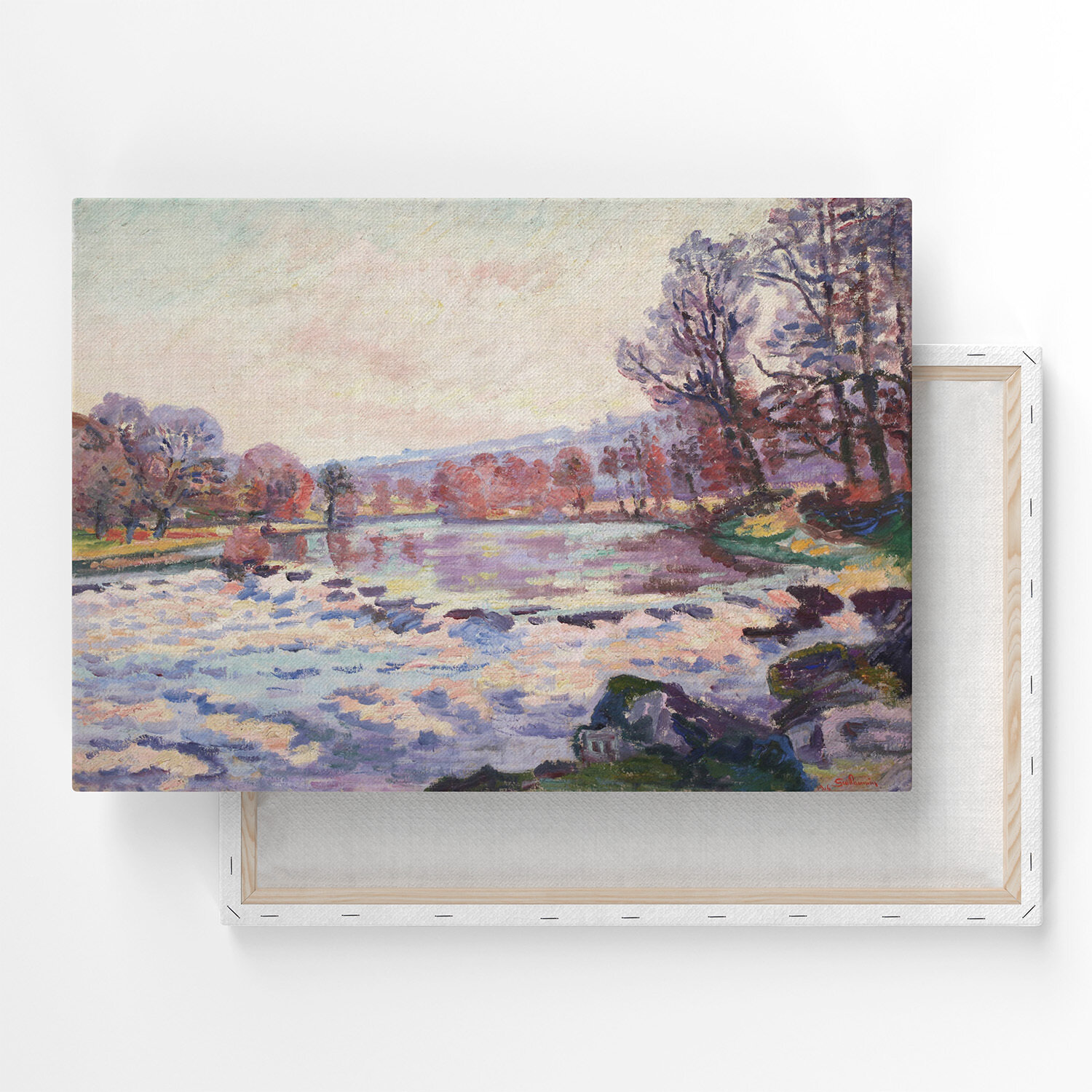 Картина на холсте, репродукция / Арман Гийомен - Winter on the Creuse / Размер 80 x 106 см