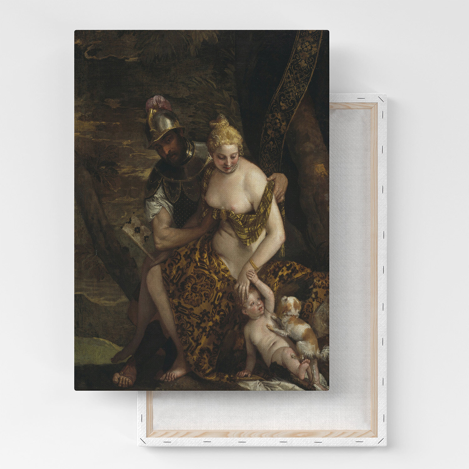 Картина на холсте, репродукция / Паоло Веронезе - Mars, Venus and Cupid / Размер 30 x 40 см